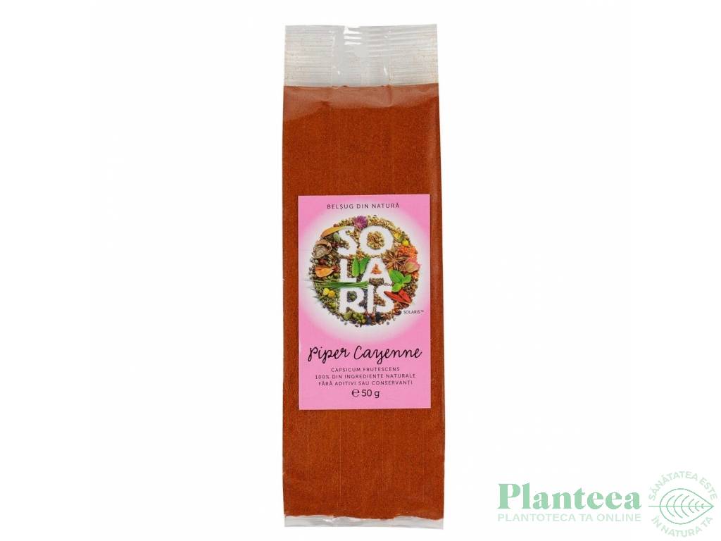 Condiment piper cayenne macinat 50g - Solaris, pret 10,3 lei - Planteea