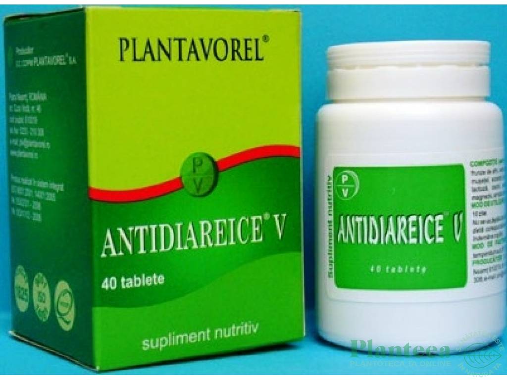 Antidiareice V 40cp - Plantavorel, pret 24,9 lei - Planteea