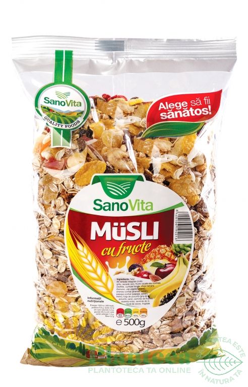 Musli fructe 500g - Sanovita, pret 14,1 lei - Planteea