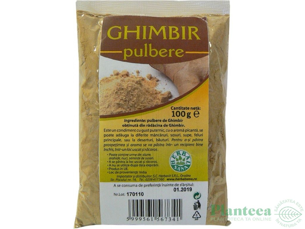Condiment ghimbir macinat 100g - Herbal sana, pret 9,2 lei - Planteea Condiment ghimbir macinat 100g - Herbal sana, pret 9,2 lei - Planteea