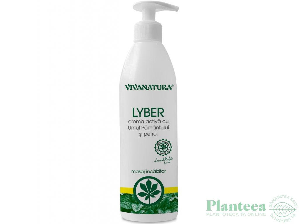 Crema antireumatica Lyber 500ml - Viva natura, pret 84,8 lei - Planteea