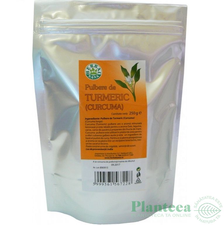 Condiment turmeric macinat 250g - Herbal sana, pret 15,4 lei - Planteea Condiment turmeric macinat 250g - Herbal sana, pret 15,4 lei - Planteea