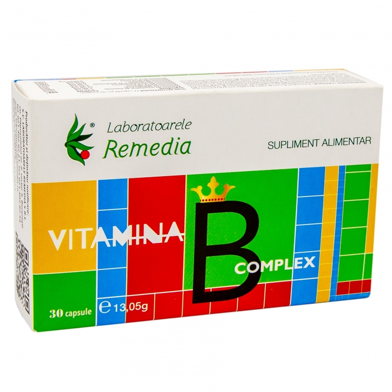 Vitamina B complex 30cps - Remedia, pret 18,8 lei - Planteea
