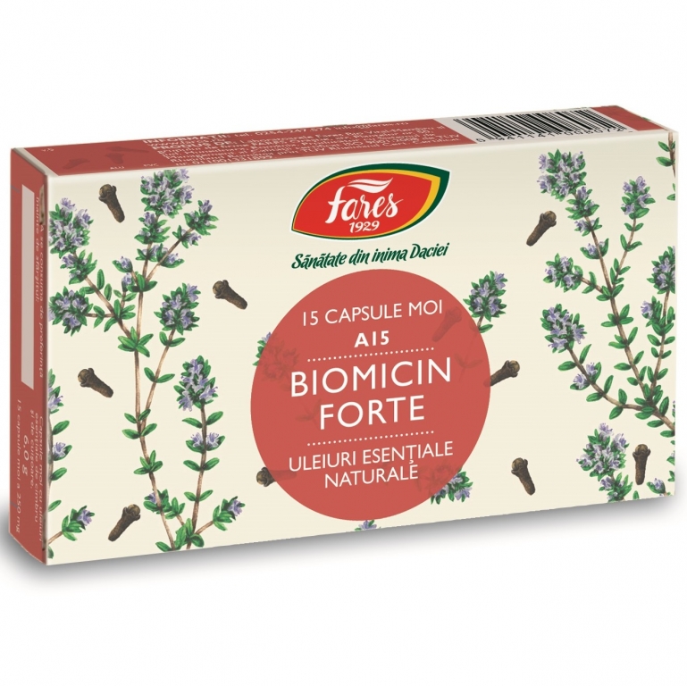 Fares Biomicin Forte: antibiotic natural - 15 capsule moi | Planteea