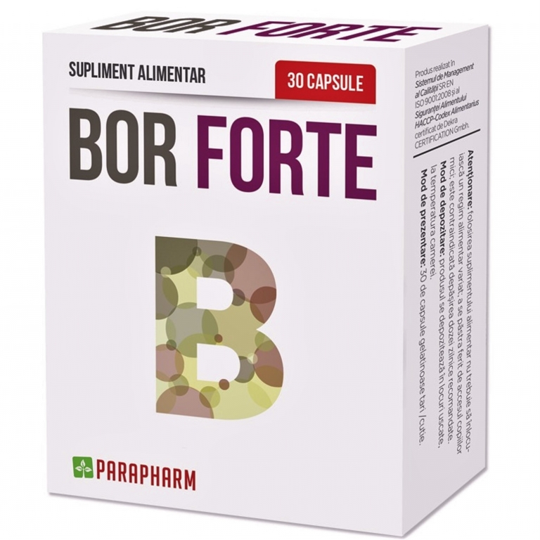 Bor forte 30cps - Parapharm, pret 17,6 lei - Planteea