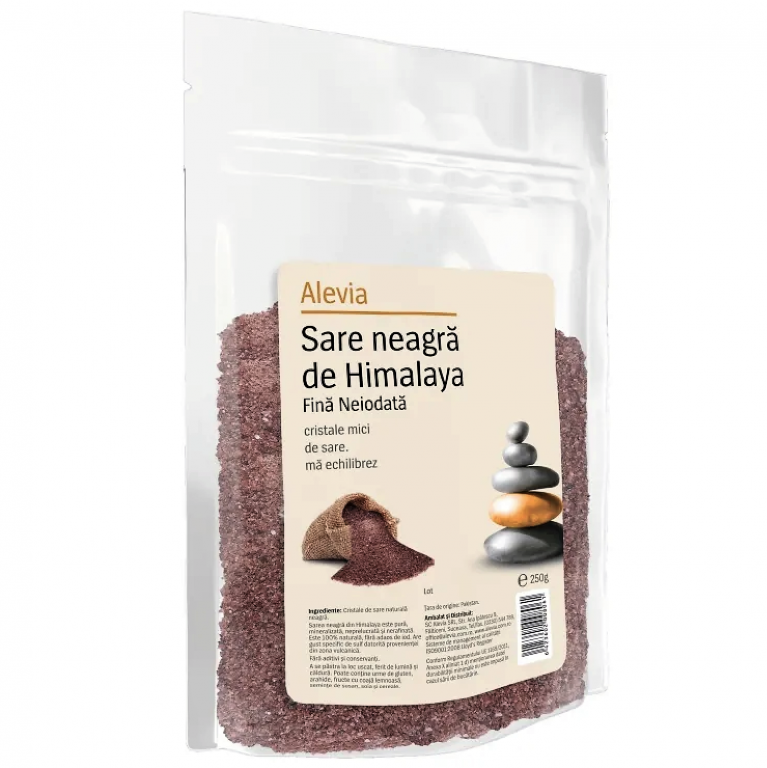 Sare neagra fina Himalaya neiodata 250g - Alevia, pret 8,7 lei - Planteea