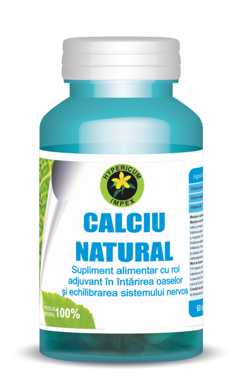 Calciu natural 60cps - Hypericum plant, pret 28,9 lei - Planteea